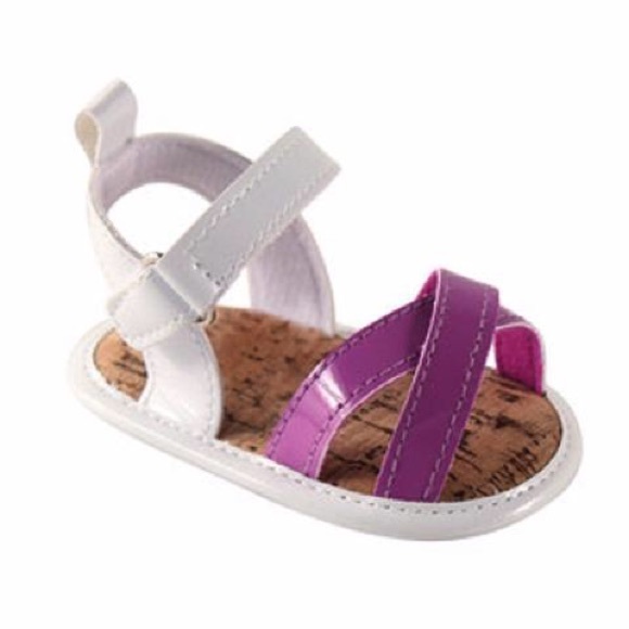 Shoes | Nwt Infanttoddler Purple White Sandals | Poshmark
